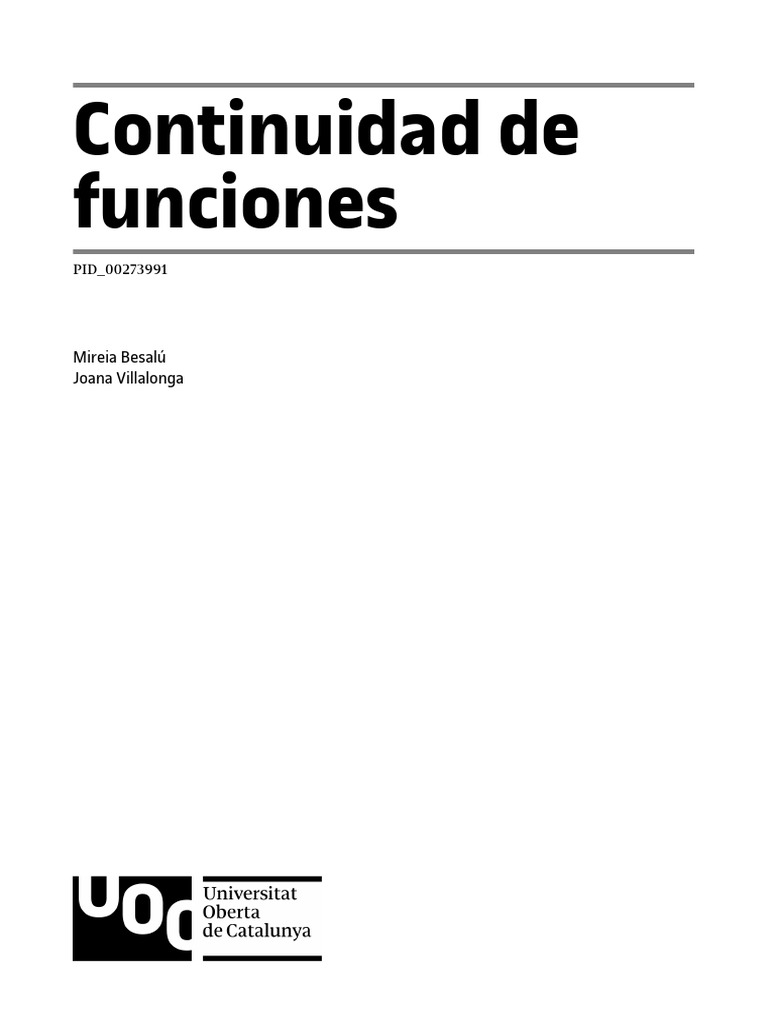 contiuidad | PDF | Límite (Matemáticas) | Raíz cuadrada
