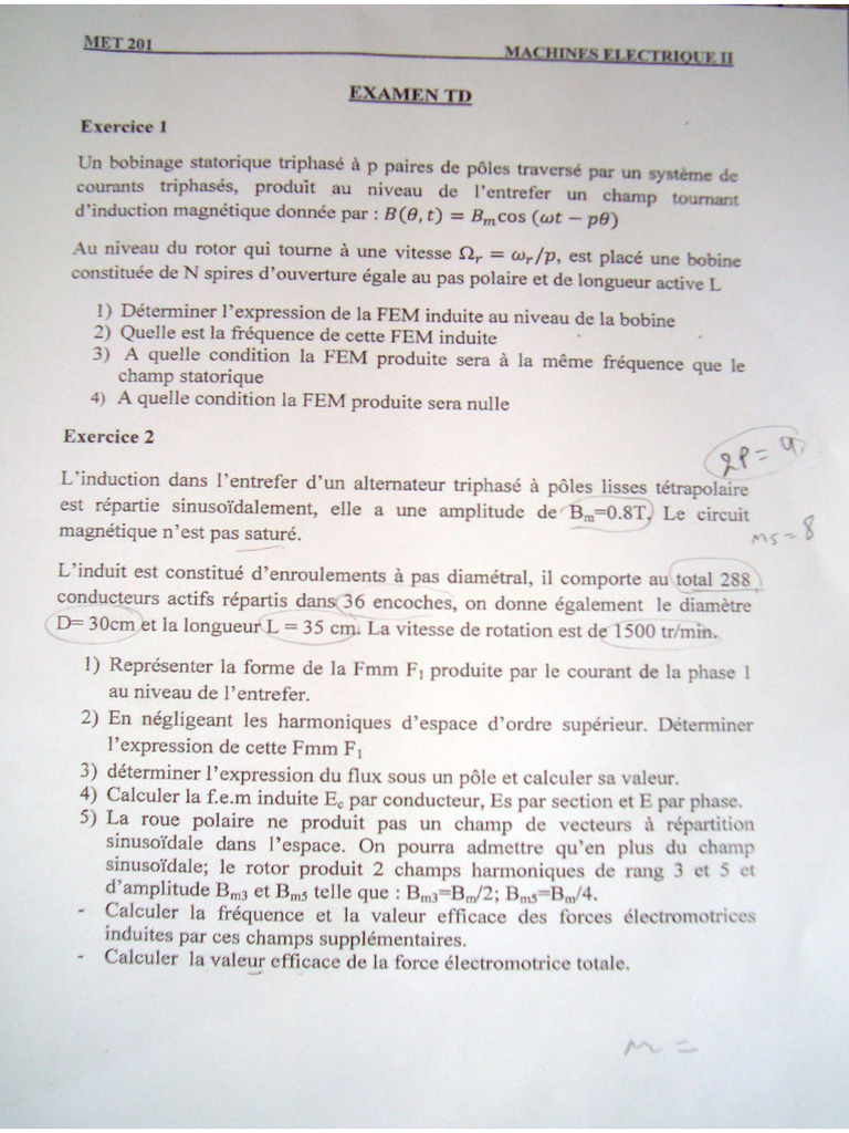 16-Interro Machine MET 201-2015 | PDF