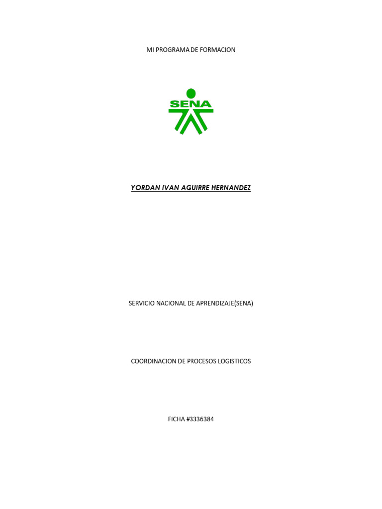 Mi Programa de Formacion | PDF