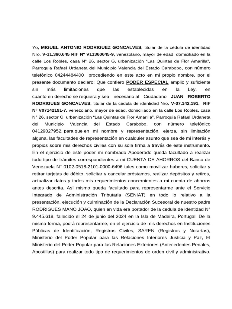 Poder Especial Miguel | PDF | Gobierno