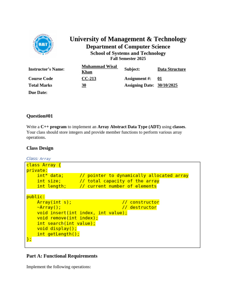 Assignment#01 (Shaur Ahmed F2024266912) | PDF | Pointer (Computer ...