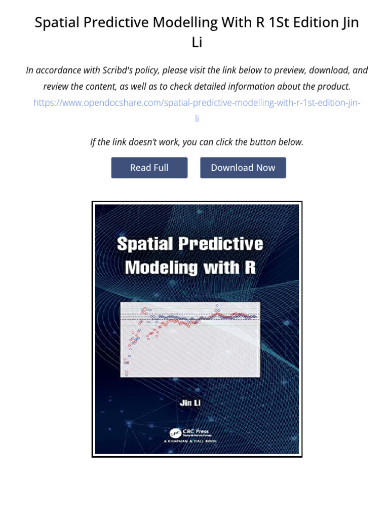 Spatial Predictive Modelling with R 1st Edition Jin Li | PDF | Support Vector Machine ...