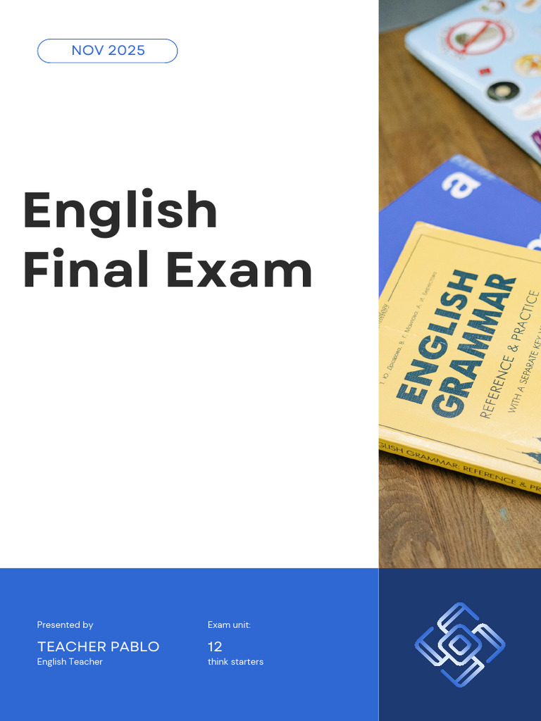 English Final Exam: Unit 12 Review | PDF