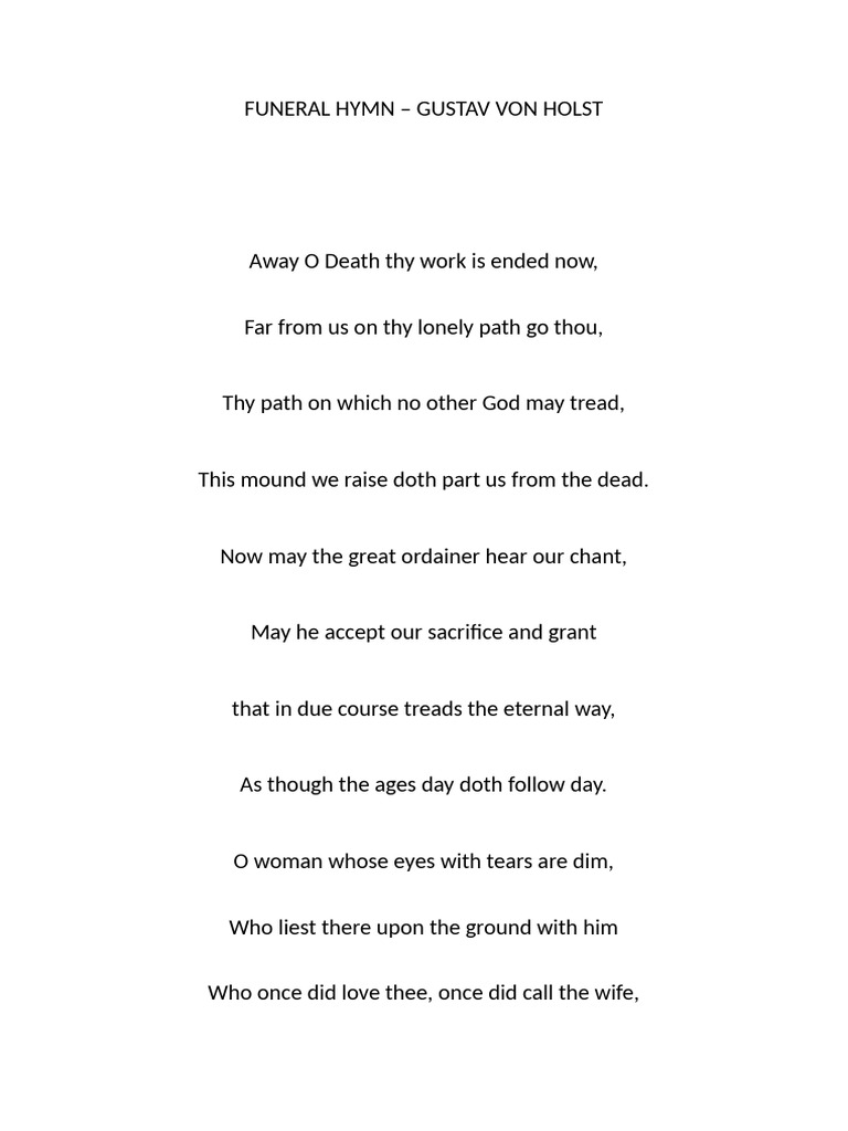 Funeral Hymn | PDF