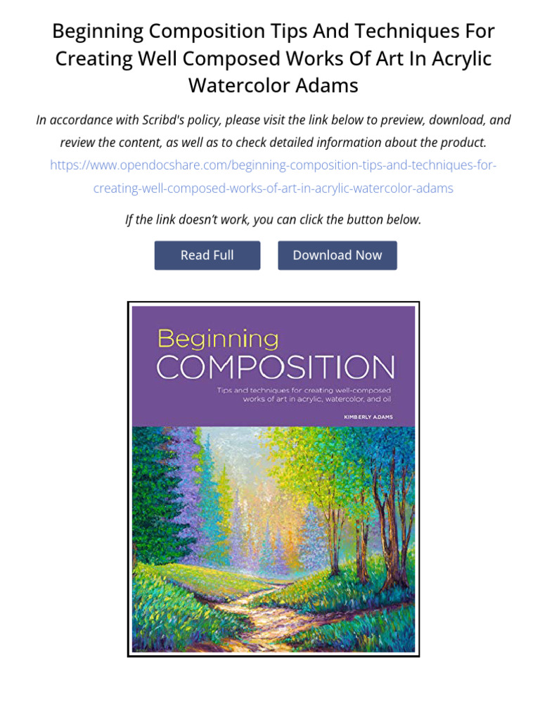 Beginning Composition Tips and Techniques for Creating Well composed ...
