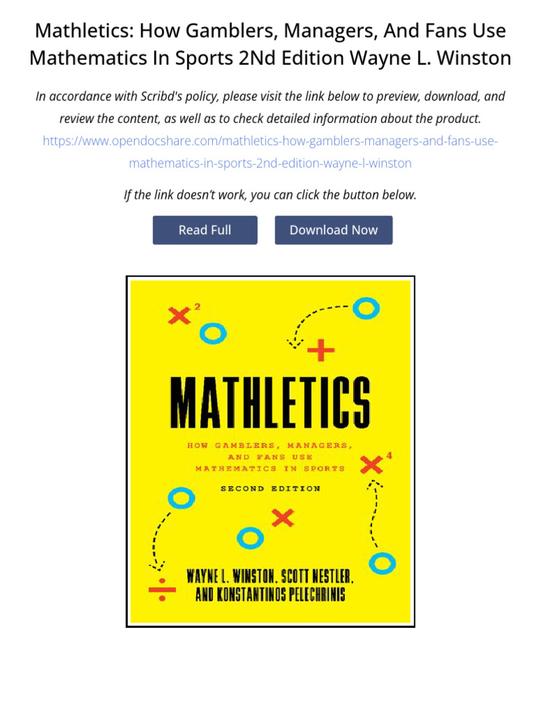 Mathletics: How Gamblers, Managers, and Fans Use Mathematics in Sports ...
