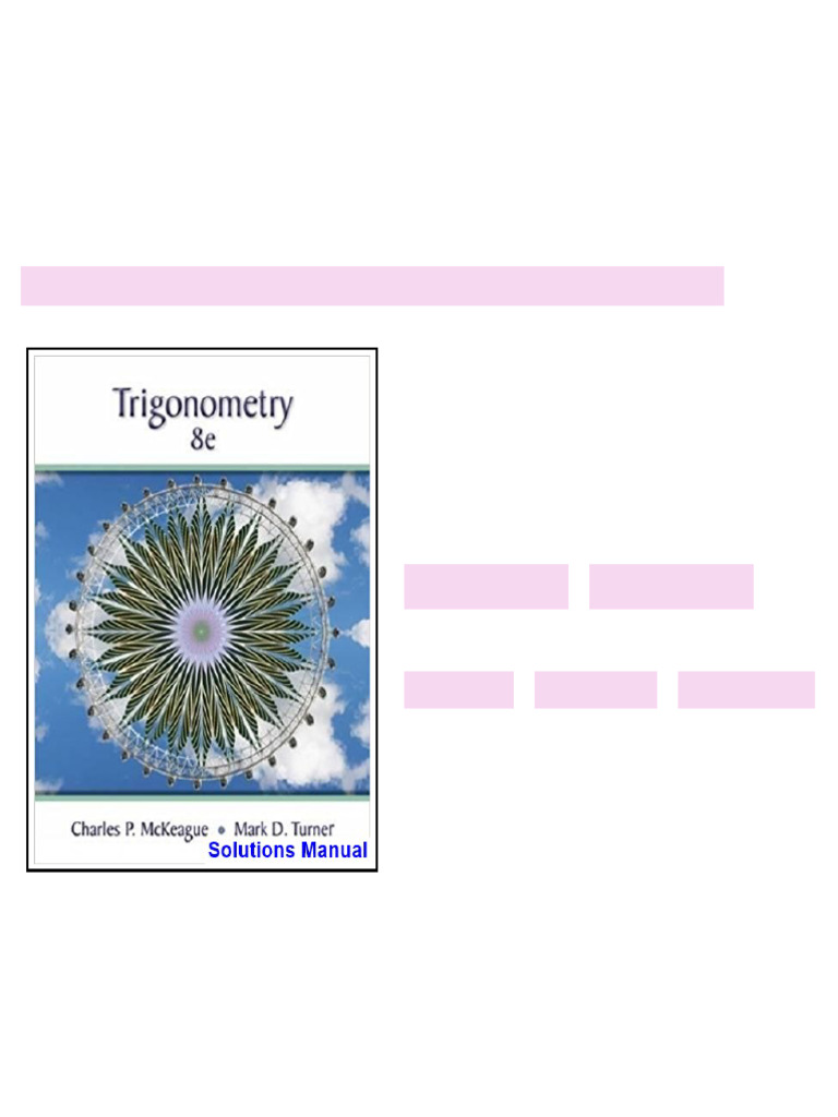 Trigonometry 8th Edition McKeague Solutions Manual pdf version | PDF