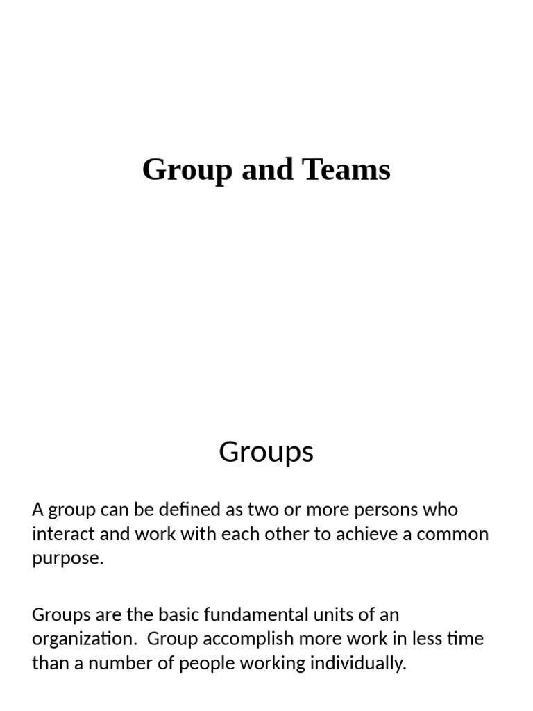 8. Group & Teams | PDF | Group Decision Making | Decision Making