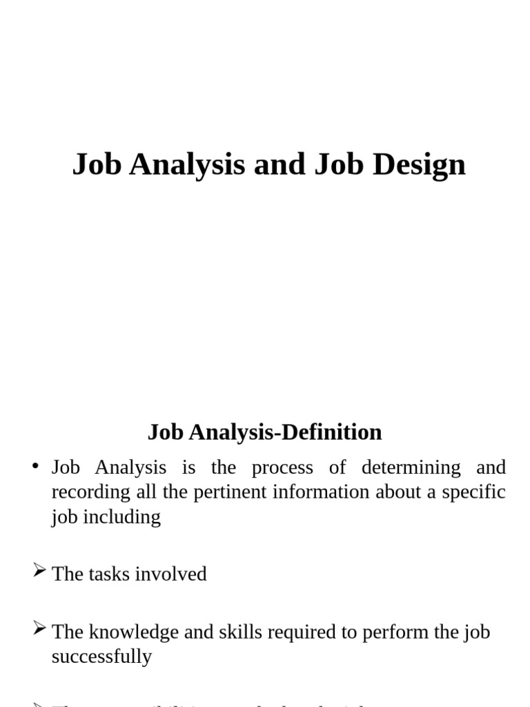 Job Analysis and Design Techniques | PDF | Job Satisfaction ...