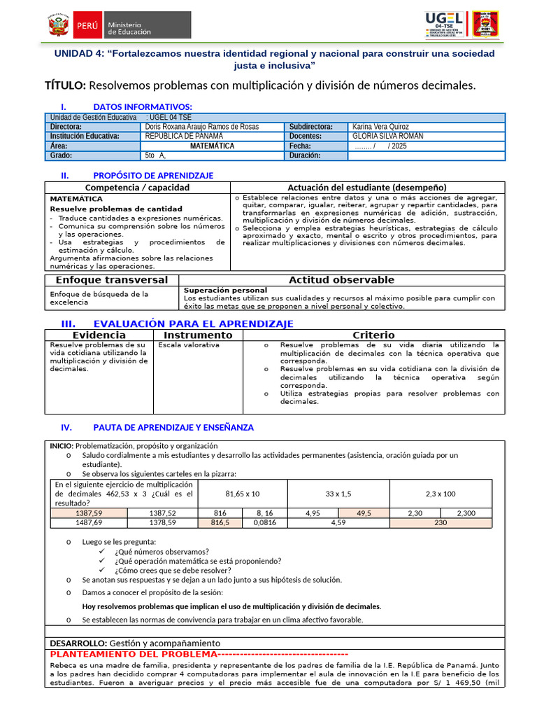 Problemas de decimales en matemáticas | PDF | Multiplicación