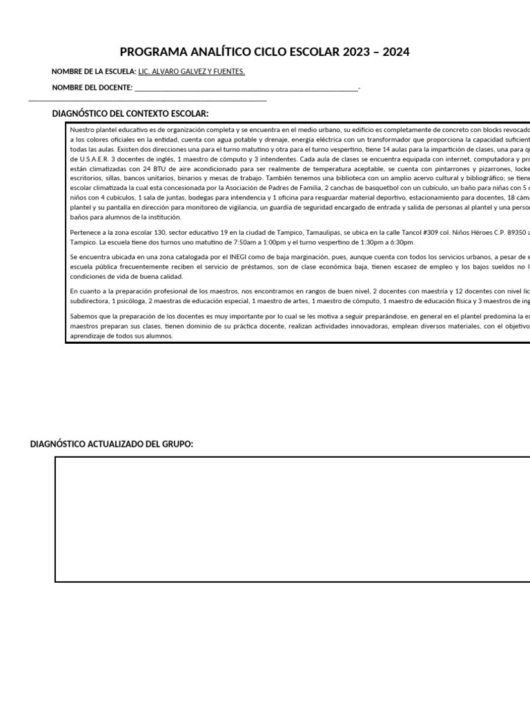 2° PROGRAMA ANALÍTICO COMPLETO | PDF | Enseñando | Pensamiento