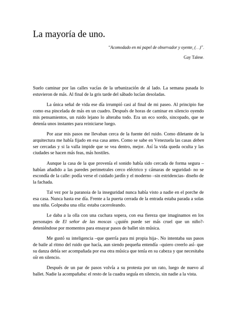 La Mayoría de Uno | PDF