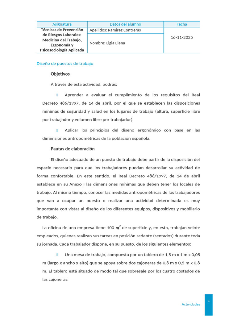 Tarea 1 Entrega final(2) | PDF | Antropometría