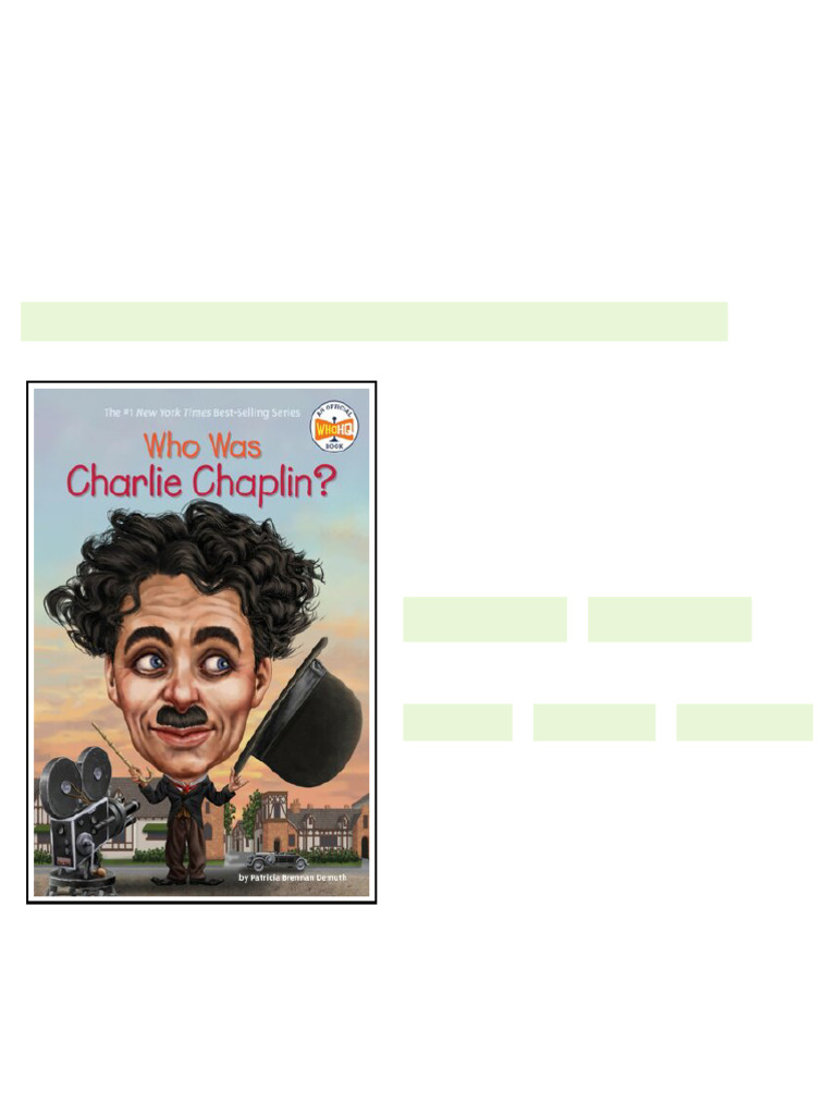 Who Was Charlie Chaplin Gregory Copeland Demuth Patricia Brennan ebook ...