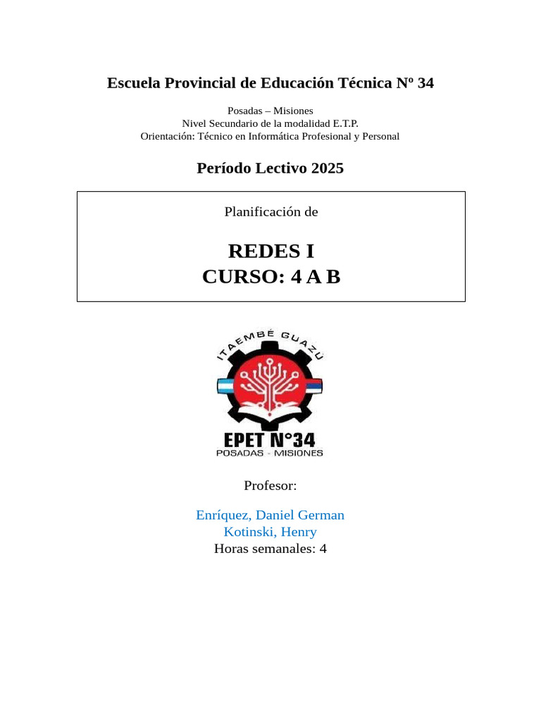 Redes 2025 | PDF | Modelo osi | Red de computadoras