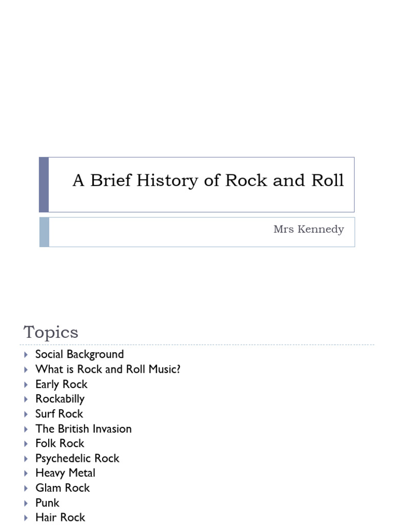 A Brief History of Rock and Roll | PDF | Rock Music | Rock And Roll