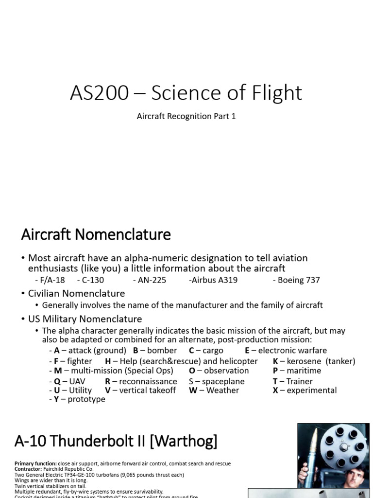 AS200 - Aircraft Recognition Part 1 | PDF | Aircraft | Military Aviation