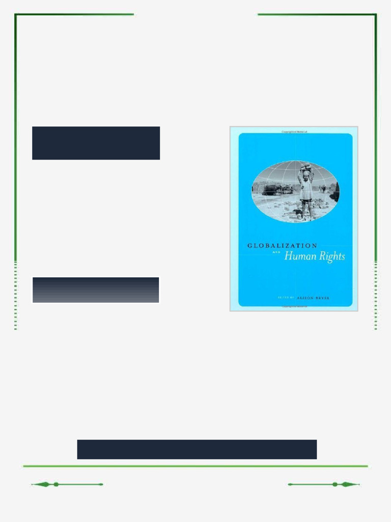 Globalization and Human Rights 1st Edition Alison Brysk latest ebook ...