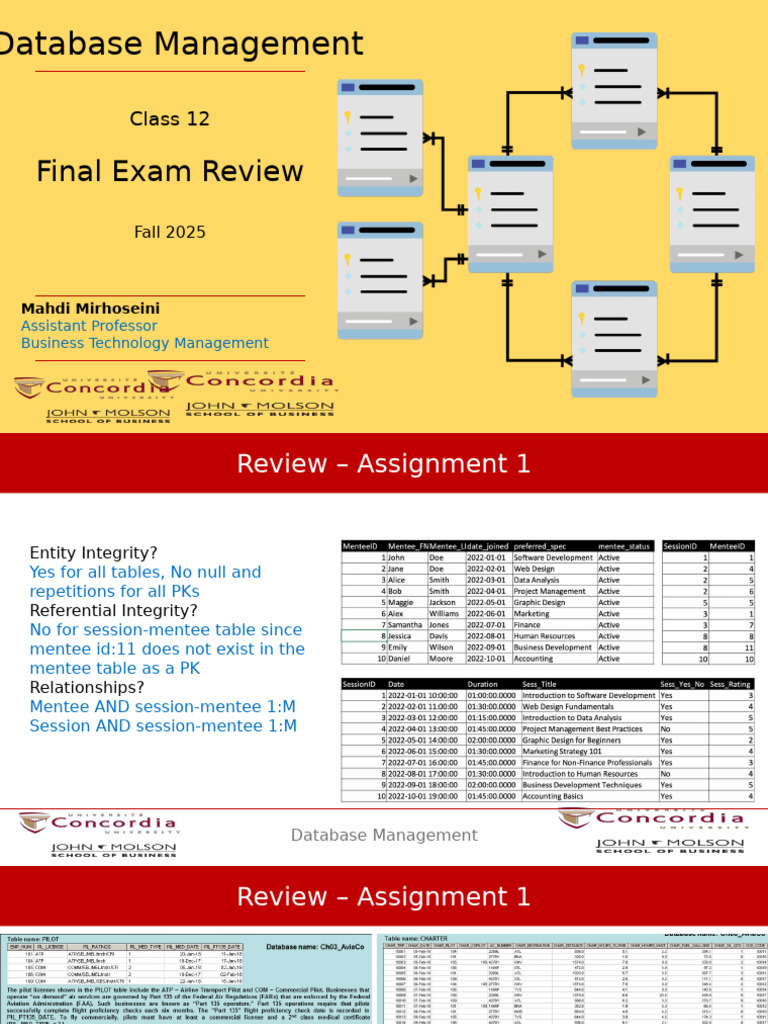 Database Management Exam Review 2025 | PDF | Relational Database ...