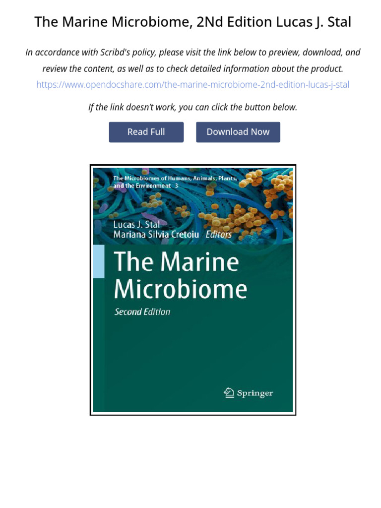 The Marine Microbiome, 2nd Edition Lucas J. Stal | PDF | Microorganism ...