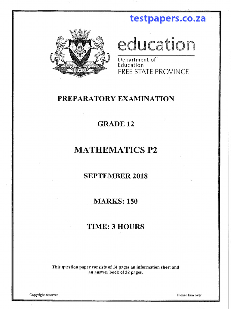 2018 Grade 12 Trial Exam P2 FS PDF | PDF