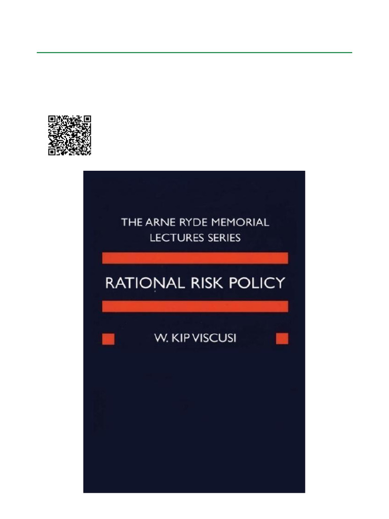 Rational Risk Policy The 1996 Arne Ryde Memorial Lectures ISBN ...