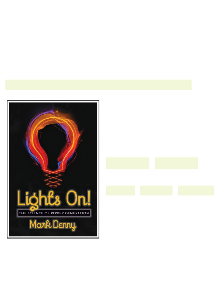 Lights On The Science Of Power Generation Mark Denny Denny ebook ...