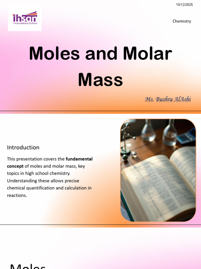 1.1 Moles and Molar Mass | PDF
