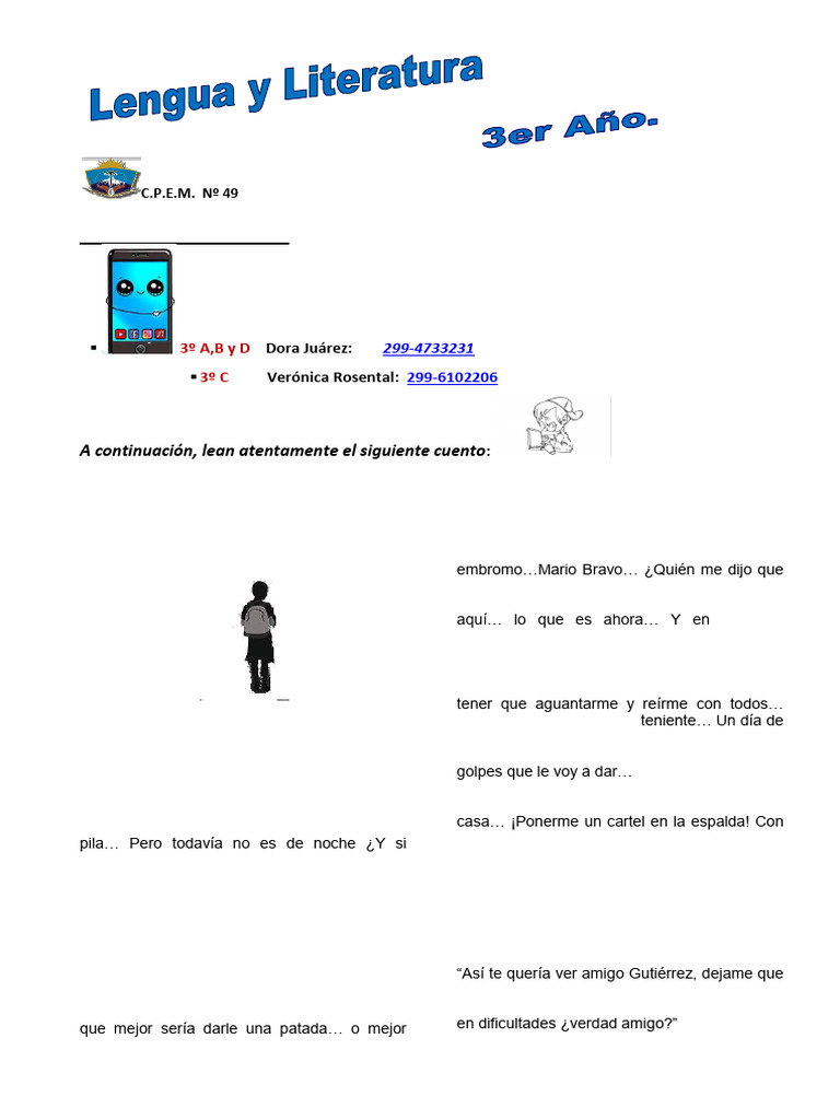 Lengua y Literat. 2021 Tp Para 3o (1) | PDF | Narración