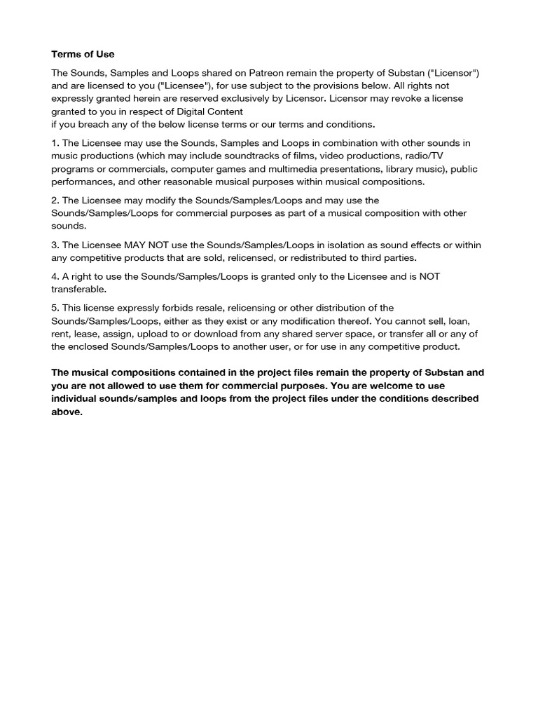 Terms of Use | PDF