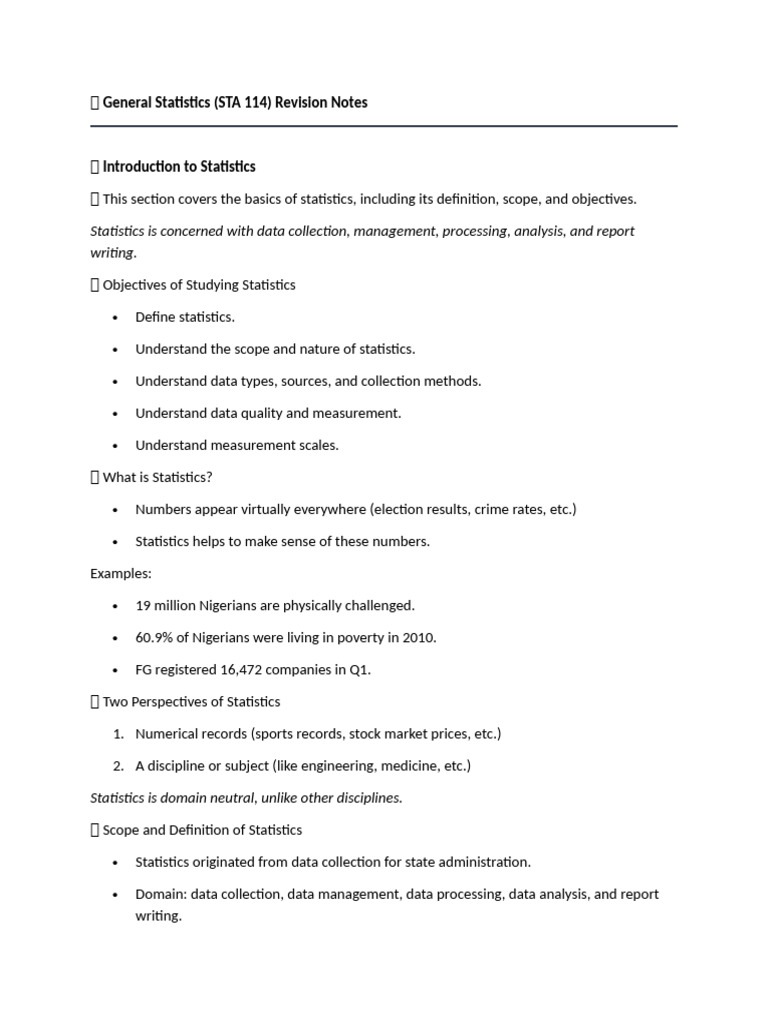 Statistics Basics and Data Handling Guide | PDF | Outlier | Skewness