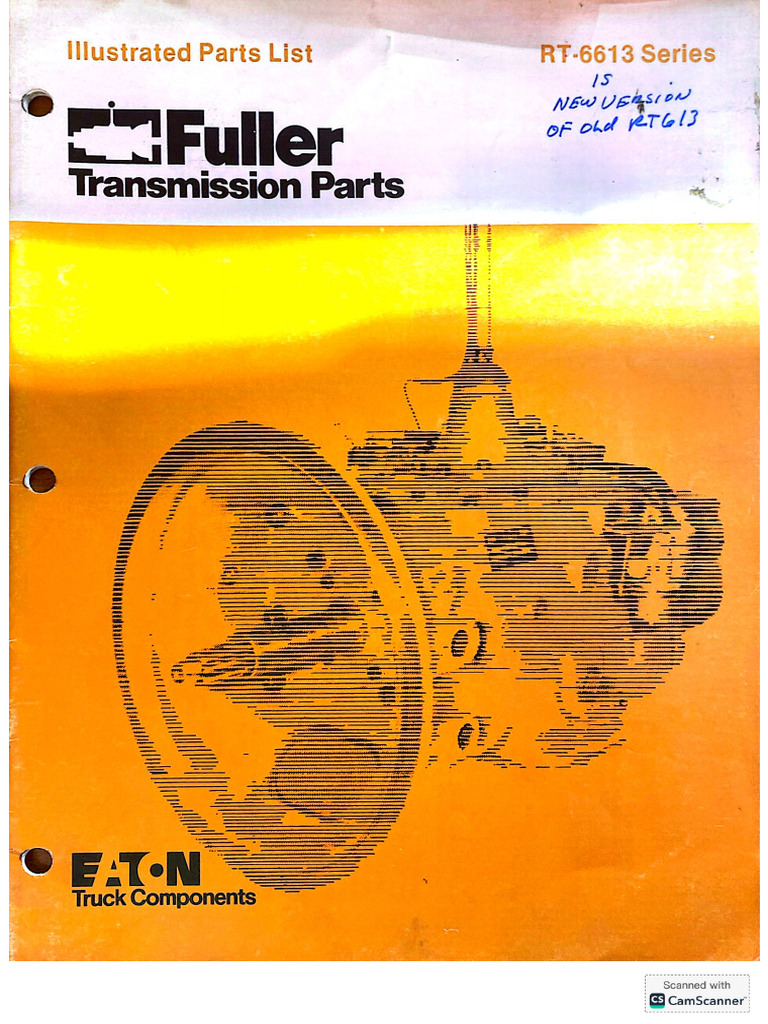 RT 6613 Series EATON Fuller Transmission ILLUSTRATED PARTS LIST. | PDF