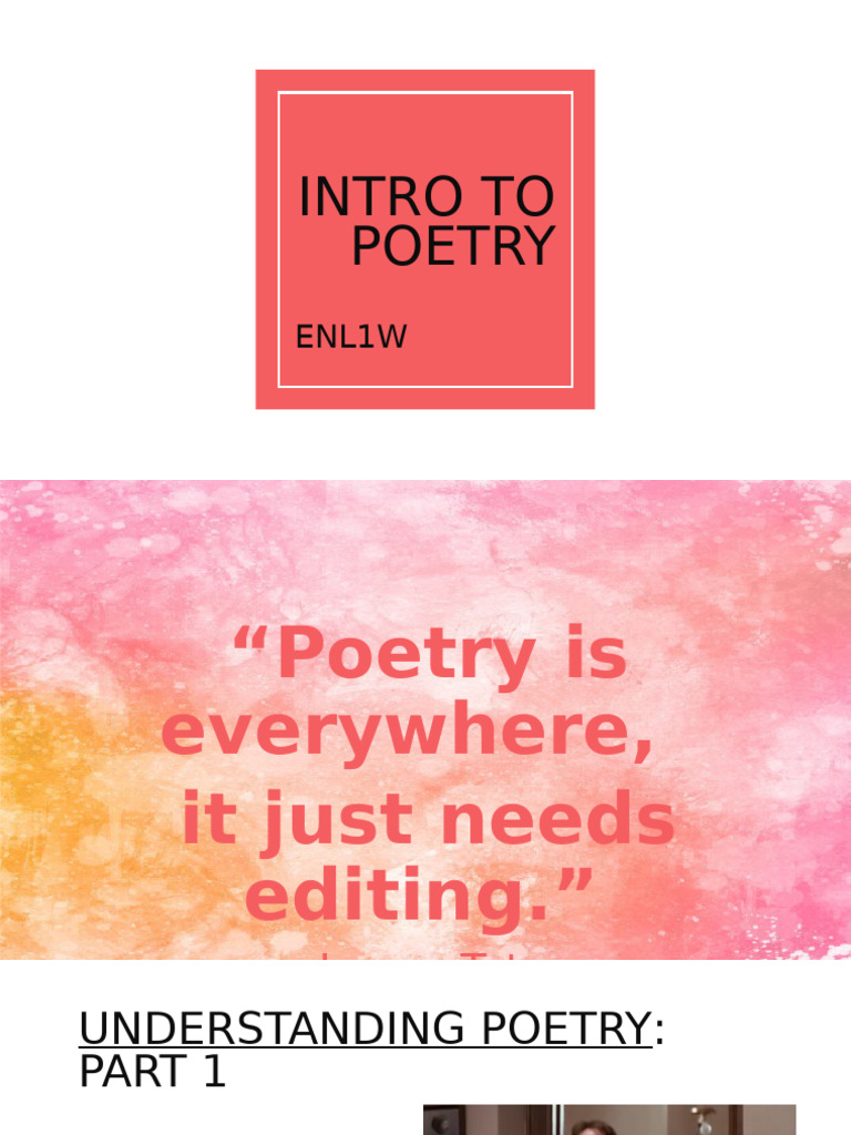 Copy of Intro to Poetry | PDF | Poetry | Irony