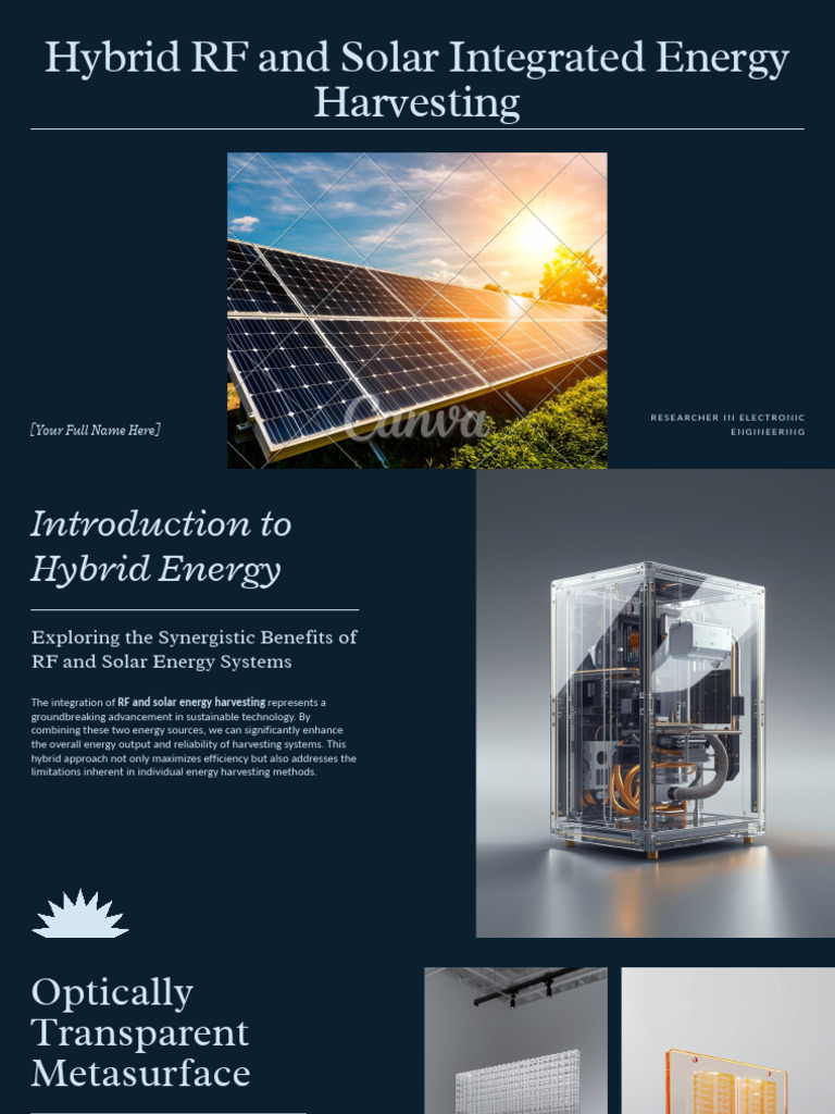 Présentation - Hybrid RF and Solar Integrated Energy Harvesting | PDF ...