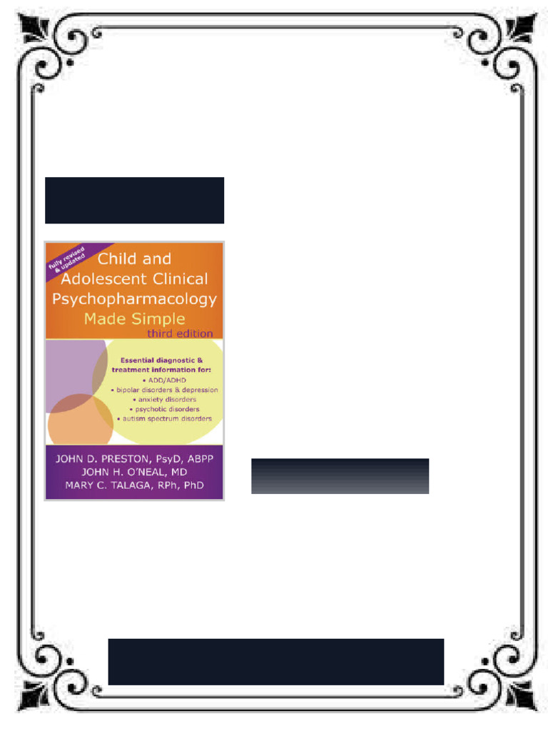 Child and Adolescent Clinical Psychopharmacology Made Simple 3 REV ...