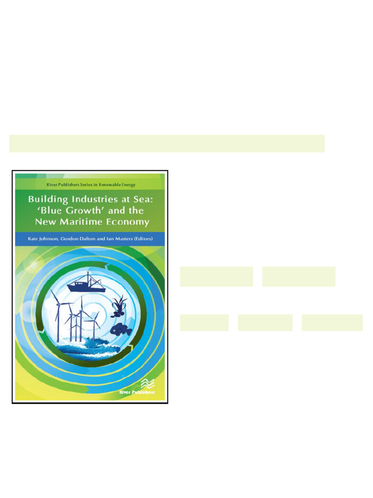 Building Industries At Sea Blue Growth And The New Maritime Economy ...