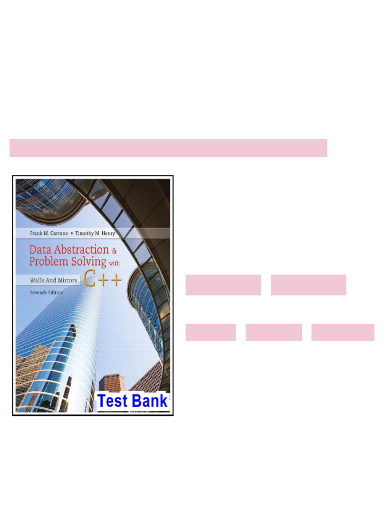 Data Abstraction and Problem Solving with C++ Walls and Mirrors 7th ...