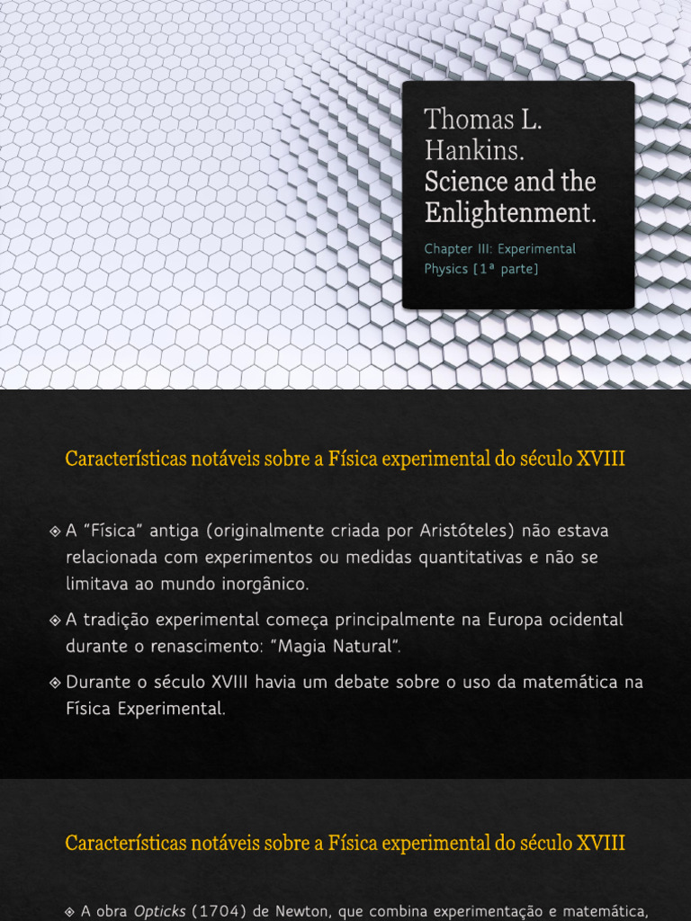 Experimental Physics, Cap. 3 - parte 1 (HANKINS) | PDF | Física | Filosofia Natural