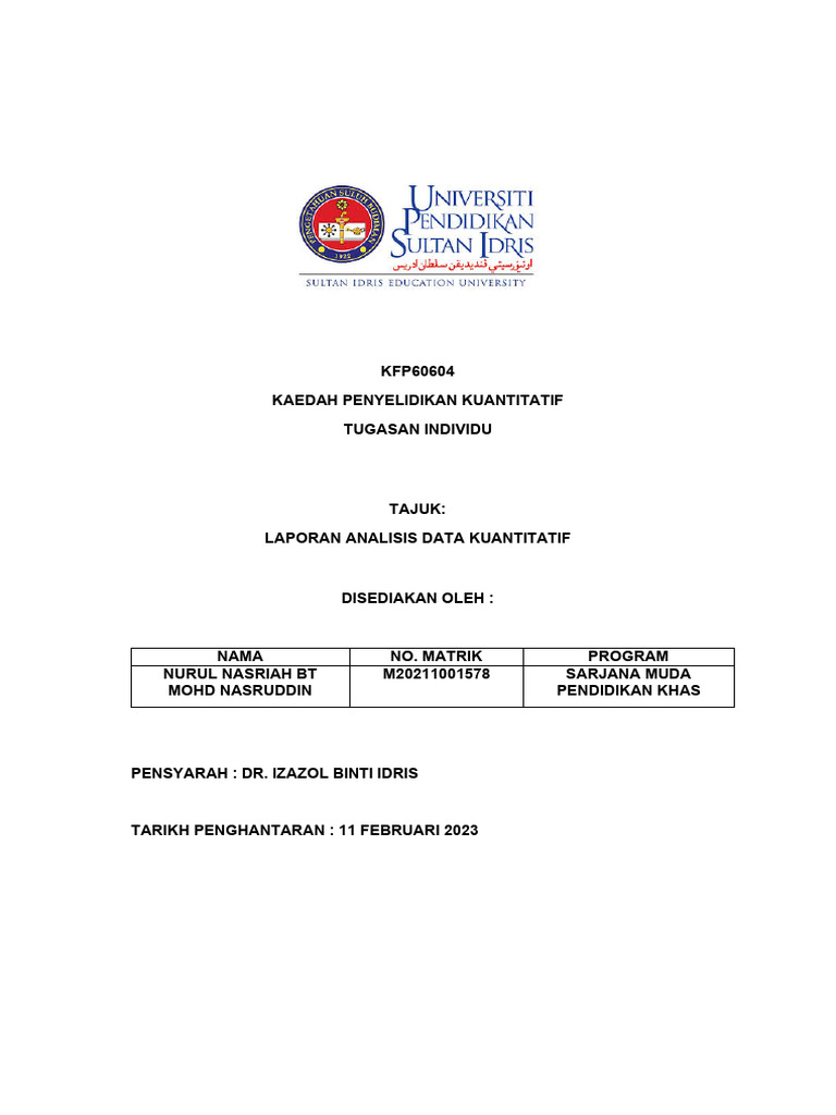 Analisis Data Kuantitatif | PDF