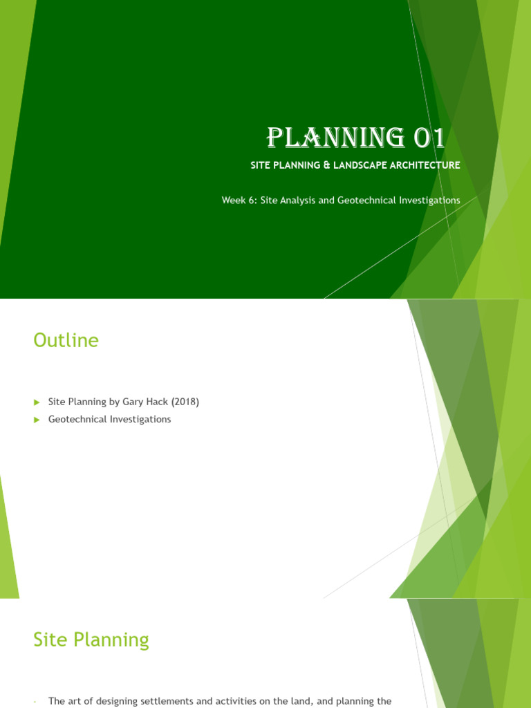 Site Planning and Geotechnical Analysis | PDF | Geotechnical ...