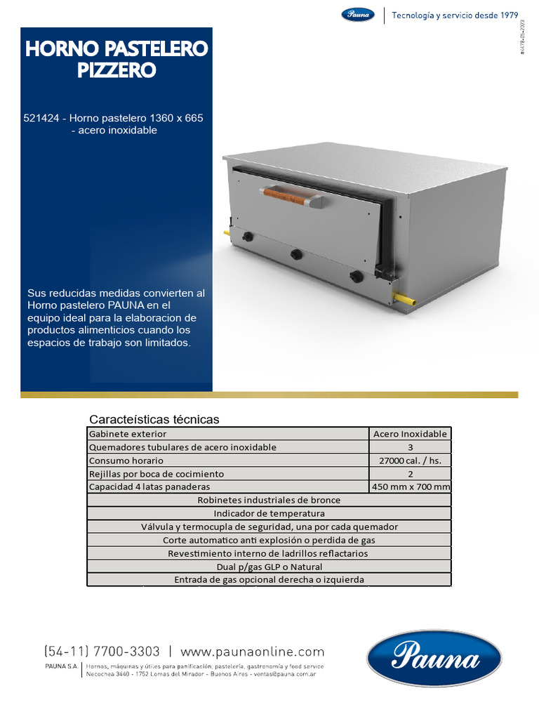 Horno Pastelero 2025 Nuevo 6213 | PDF | Tornillo | Acero