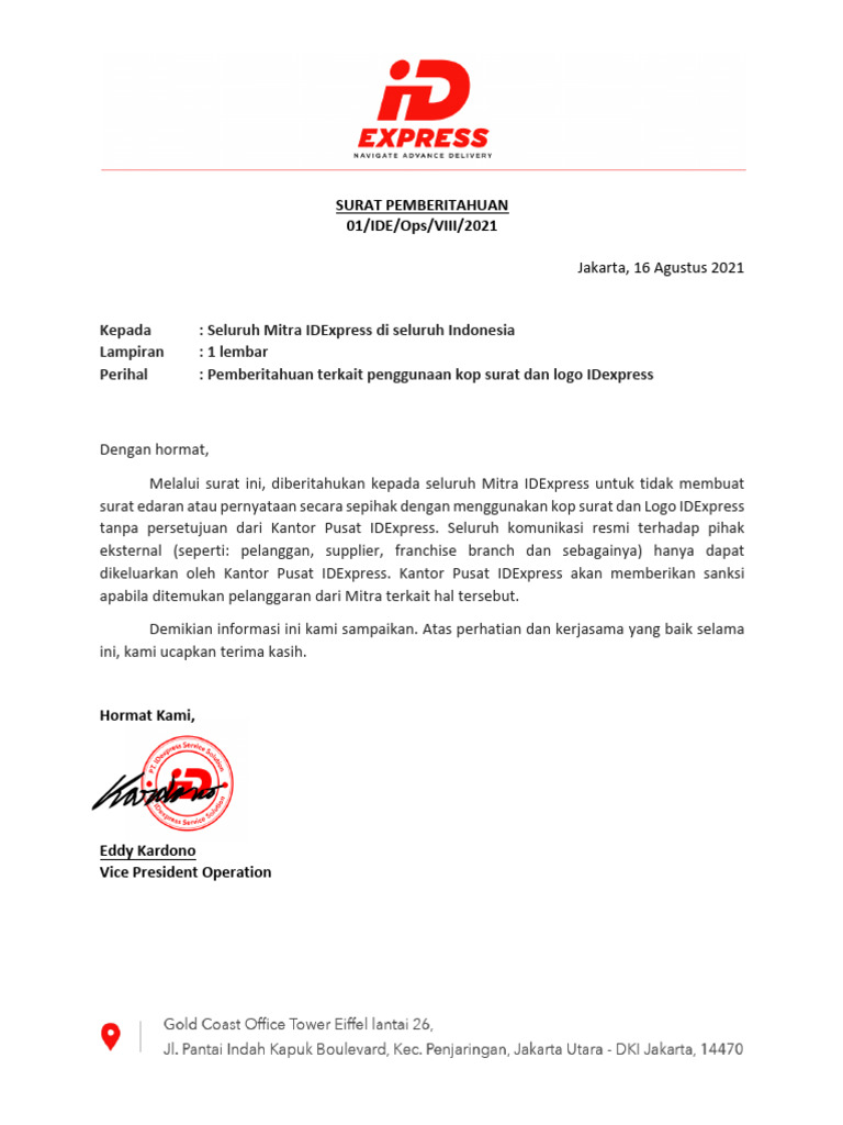 Internal Memo Terkait Penggunaan Kop Surat Dan Logo - 4 | PDF