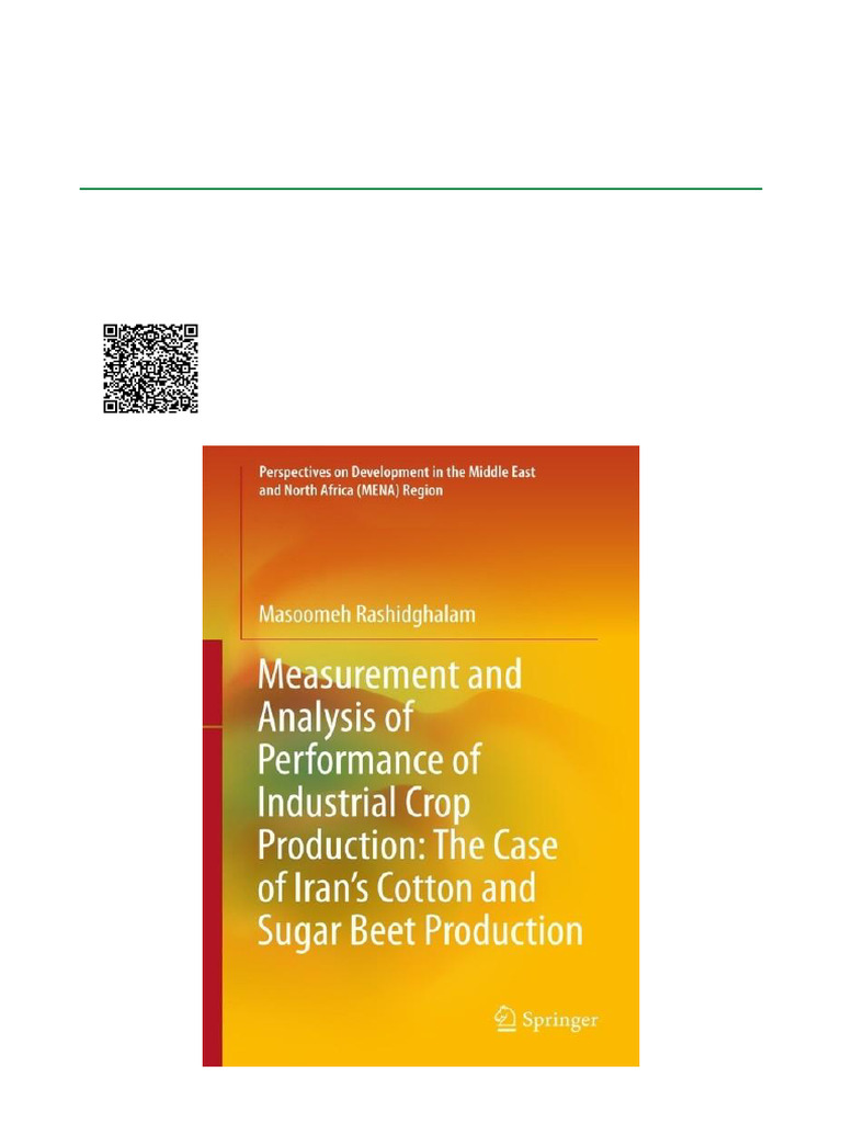 Measurement and Analysis of Performance of Industrial Crop Production ...