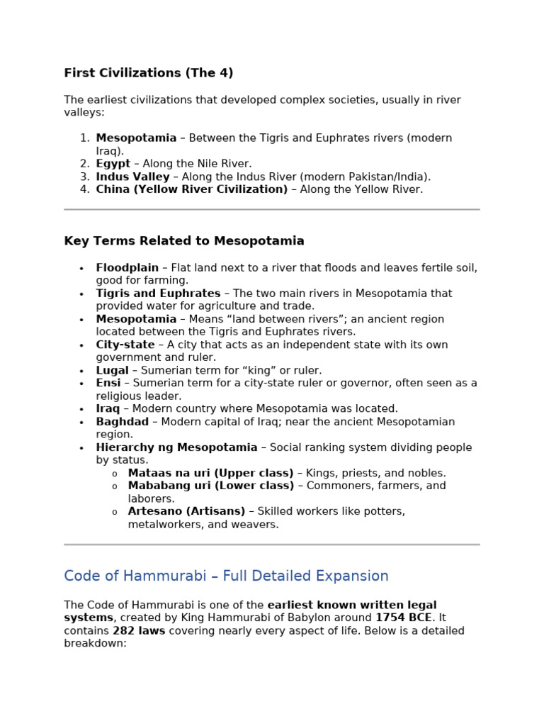 First Civilizations (1) | PDF | Mesopotamia | Babylon