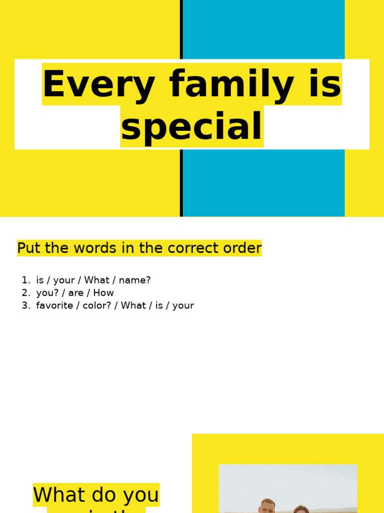 Family Vocabulary and Grammar Activities | PDF | Grandparent | Chess Theory