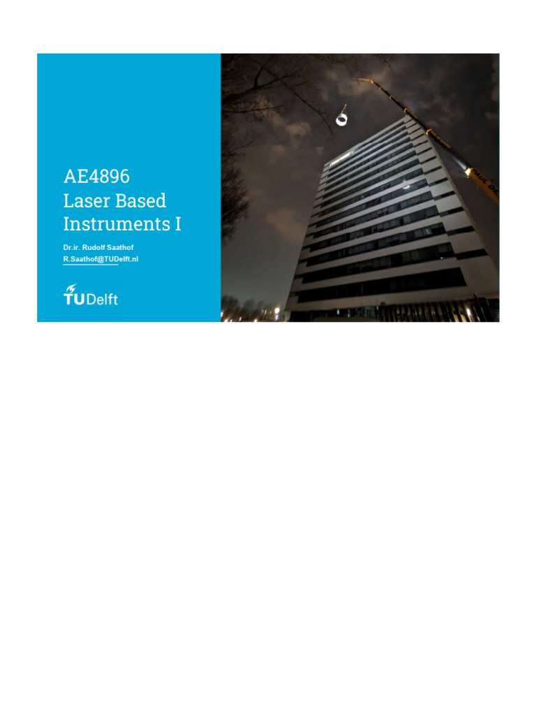 Laser Based Instruments Lecture I - Handout With Annotations | PDF ...