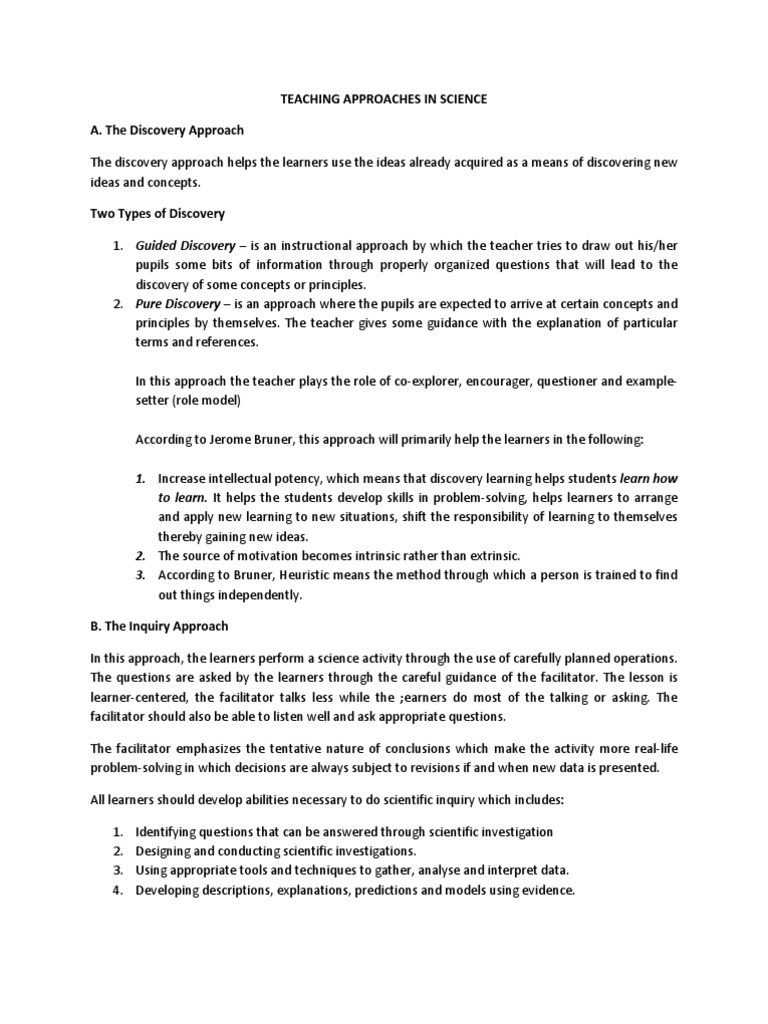 Effective Science Learning Approaches | PDF | Inquiry | Scientific Method