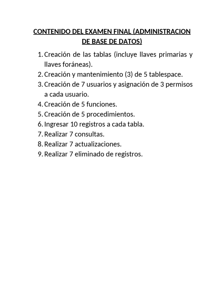 Contenido Del Examen Final 2019-II Viernes 10_45 | PDF