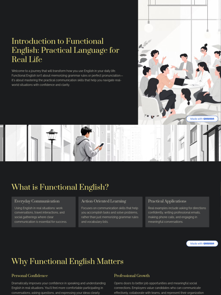Introduction To Functional English Practical Language For Real Life | PDF