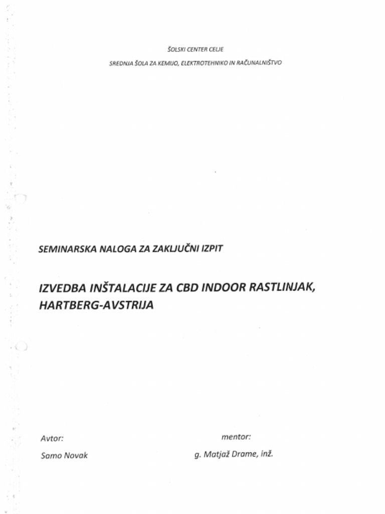 Izvedba Instalacije Za Cbd | PDF